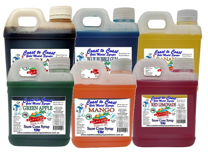 Coast to Coast Gold Medal Syrups, Premium Snow Cone Syrups
