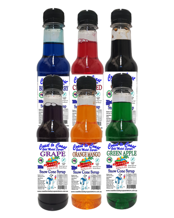 Coast to Coast Gold Medal Syrups, Premium Snow Cone Syrups
