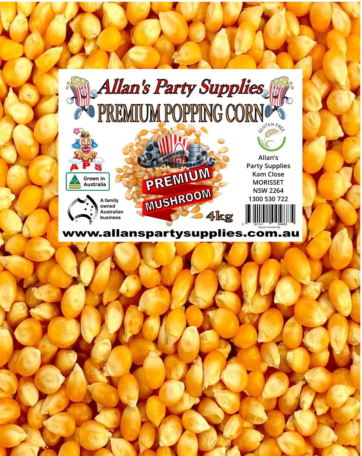 #4 APS' Popping Corn, Australian Grown Premium Genuine Cinema Quality ...